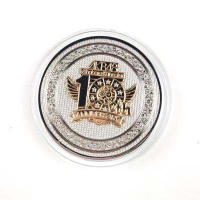 China Custom 10th Anniversary Commemorative Coin 58mm Collectible Art Gift for sale