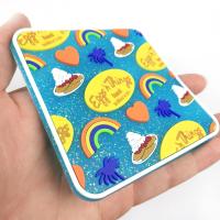 China Custom Promotional Pvc Rubber Coaster With Glitter for sale