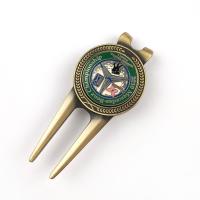 China Custom Golf Fork Divot Tool with Ball Marker Promotional Gift for Golfers for sale
