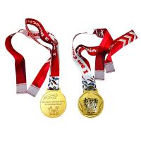 China Custom 2.75 Inch Zinc Alloy Medals with 18 Inch Ribbon for Community Events for sale