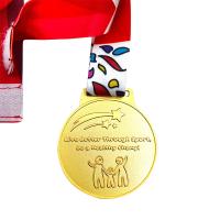 China Custom 2.75 Inch Zinc Alloy Medals with 18 Inch Ribbon for Community Events for sale