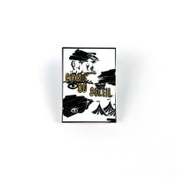 China Custom Zinc Alloy Soft Enamel Lapel Pin Badge Offset Printing Epoxy Coating 25mm for sale