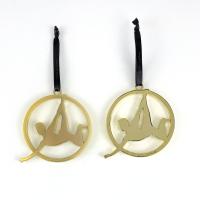 China Custom Gymnastics Medal Ornament Shiny Gold Zinc Alloy 0.5 Inch Ribbon for sale
