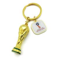 China FIFA World Cup Keychain Zinc Alloy Die Struck Promotional Keyring 3D Design for sale