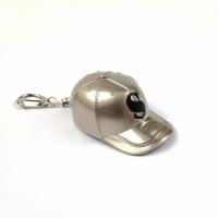 China Customized Single Metal Color Cap Logo Design For Round Keyring Loop Round Shape for sale