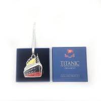 China RMS Titanic Keepsake Medal Pendant Engraved Embossed Design Zinc Alloy 0.5 Inch Ribbon Holes for sale