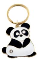 China Custom Soft Enamel Animal Keychain Zinc Alloy 1 Inch Keyring Durable Gift for sale