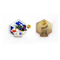 China Custom UV Printing Spinning Pin Badge Zinc Alloy Polished Finish 1000 MOQ for sale