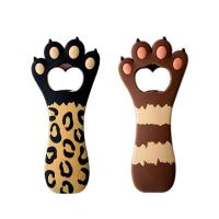 China Custom Cat Paw Bottle Opener Fridge Magnet 1.5 Inch Ribbon UV Printing Promotional Gift for sale