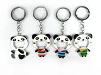 China Custom Zinc Alloy Soft Enamel Bottle Opener Keychain 120g Silver Plating for sale