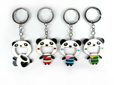 China Custom Zinc Alloy Soft Enamel Bottle Opener Keychain 120g Silver Plating for sale