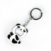 China Custom Zinc Alloy Soft Enamel Bottle Opener Keychain 120g Silver Plating for sale