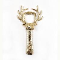 China Custom Deer Head Bottle Opener 2.5 oz Shiny Gold with Adorable Panda Characters for sale
