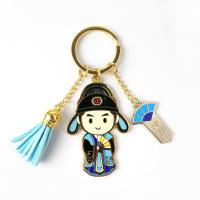 China Round Metal Enamel Keychain Custom For Business Team Building for sale