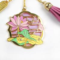 China Custom Soft Enamel Keychain 50mm Antique Gold Stainless Steel Ring Trolley Coin Keyring for sale