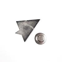 China Custom Round Soft Enamel Lapel Pin with Magnetic Backing Antique Silver 2.5cm for sale