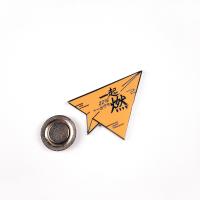 China Custom Round Soft Enamel Lapel Pin with Magnetic Backing Antique Silver 2.5cm for sale