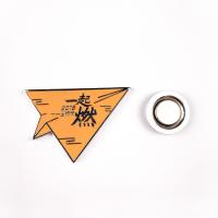 China Custom Round Soft Enamel Lapel Pin with Magnetic Backing Antique Silver 2.5cm for sale