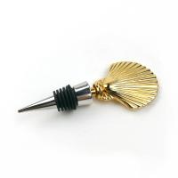 China Luxurious Gold Sea Shell Bottle Stopper For Wine Preservation for sale