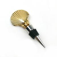 China Luxurious Gold Sea Shell Bottle Stopper For Wine Preservation for sale