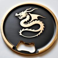 China Zinc Alloy Metallic Coaster with Bottle Opener 5mm Thick Custom Design for sale
