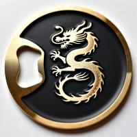 China Zinc Alloy Metallic Coaster with Bottle Opener 5mm Thick Custom Design for sale