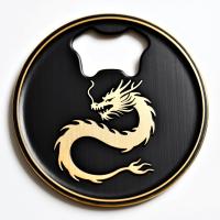China Zinc Alloy Metallic Coaster with Bottle Opener 5mm Thick Custom Design for sale