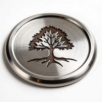 China Antique Silver Brushed Bottle Coaster Elegant Protection For Bottles for sale