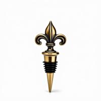 China 3D Die Struck Design Vintage Brass Wine Stopper for sale