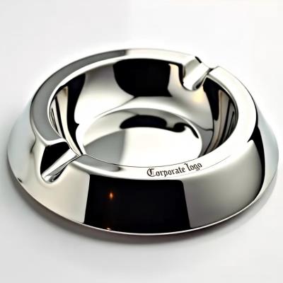 China Customized Die Struck Zinc Alloy Ashtray 100x100x40mm with Logo Casting for sale