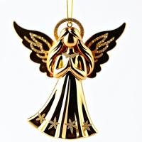 China Zinc Alloy Golden Angel Ornament 3D Die Struck Business Promotion Gift for sale