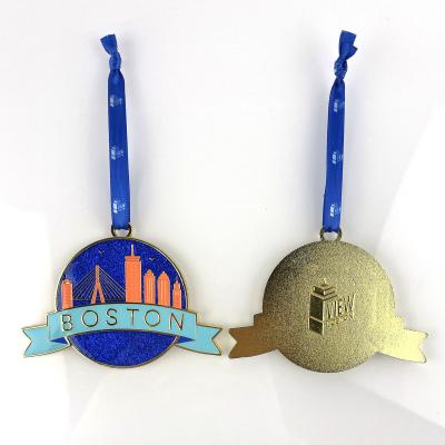 China Boston Skyline Souvenir Ornament Zinc Alloy Die Struck Custom Gift for sale