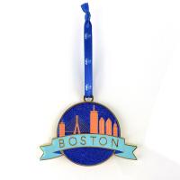 China Boston Skyline Souvenir Ornament Zinc Alloy Die Struck Custom Gift for sale