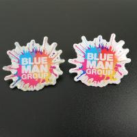 China Blue Man Group Color Splash Lapel Pin 1 Inch Iron Badge with Butterfly Clutch for sale