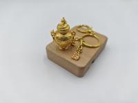 China Exquisite Embossed Gold Plated Keyring for sale