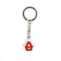 China Custom Soft Enamel Christmas Bell Keychain 25mm Durable Metal Festive Keyring for Holiday Gifts for sale