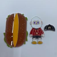 China Custom Magnetic McDonald Parts Badge 25mm Interchangeable Collectible Pin for sale