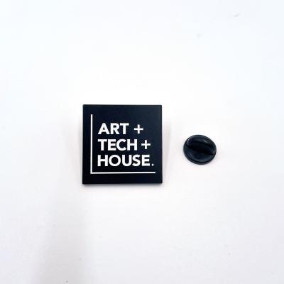 China Custom Soft Enamel Lapel Pin 25mm Art Tech House Design Durable Metal Badge for sale