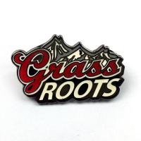 China Promotional Black Finish Hard Enamel Pin Badge 25mm with Rubble Clutch Custom Design for sale
