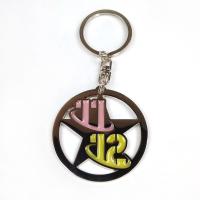 China Custom 25mm Promotional Keychain with Transparent Lacquer Finish 10000 Pieces for sale