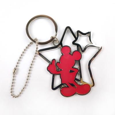 China Custom Promotional Cut-Out Cute Keychain 25mm Durable Metal Tourist Souvenir for sale
