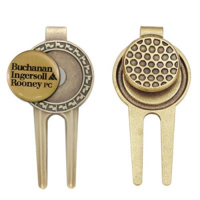 China Custom Golf Divot Tool 3.5in Stainless Steel Multi-Function Repair Tool for sale