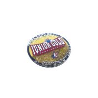 China Custom Junior Gold Glitter Acrylic Fridge Magnet 35mm Promotional Giveaway for sale