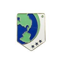 China Zinc Alloy Shiny Gold Soft Enamel Badge 1 inch Custom Lapel Pin for Recognition for sale