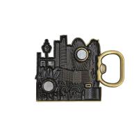 China Antique Gold Singapore Signage Bottle Opener Vintage Metal Die-casting 134mm for sale