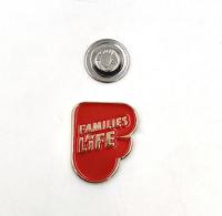 China Shiny Gold Red Soft Enamel Badge 35mm with Magnetic Clasp Custom Emblem Lapel Pin for sale