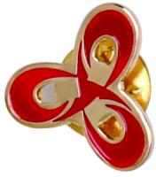 China Custom Die-Struck Lapel Pin 1 Inch Antique Silver for Trade Show Branding for sale