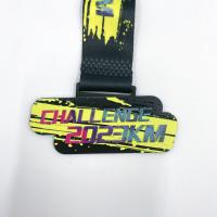 China Custom Enamel Medals Zinc Alloy Brass Soft Hard Enamel Shiny Satin Finish 1.5 Inch Ribbon Custom Design for sale