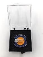 China Custom Bicolor Plating Association Badge 1 Inch Metal Soft Enamel 3D Design for sale
