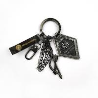 China Custom Soft Enamel Keychain 50mm Antique Silver Zinc Alloy Promotional Gift for sale